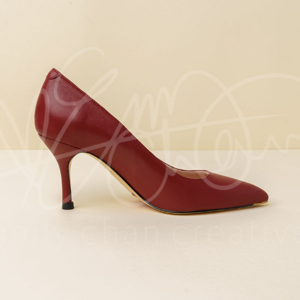 [NEW] Midnight Maroon Leather Classic Pump